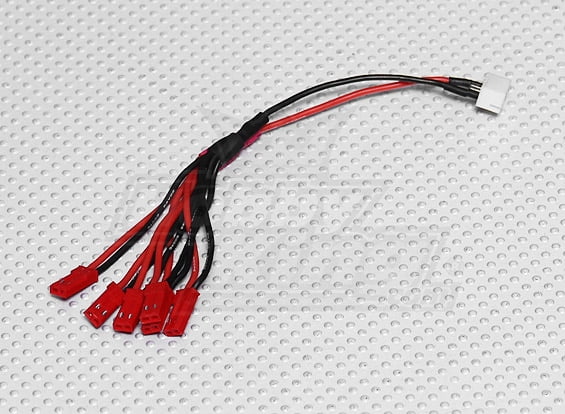 HobbyFlip 3S Balance Plug to 6 x JST-XH to JST LED Power Distribution ...