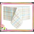 Spring Medley Pastel Plaid Cotton Rich Tablecloth 60x120 Oblong ...