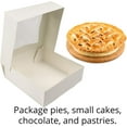 "OCreme White Bakery Boxes, 25 Pack, 9""x9""x2.5""H, Window Display for ...