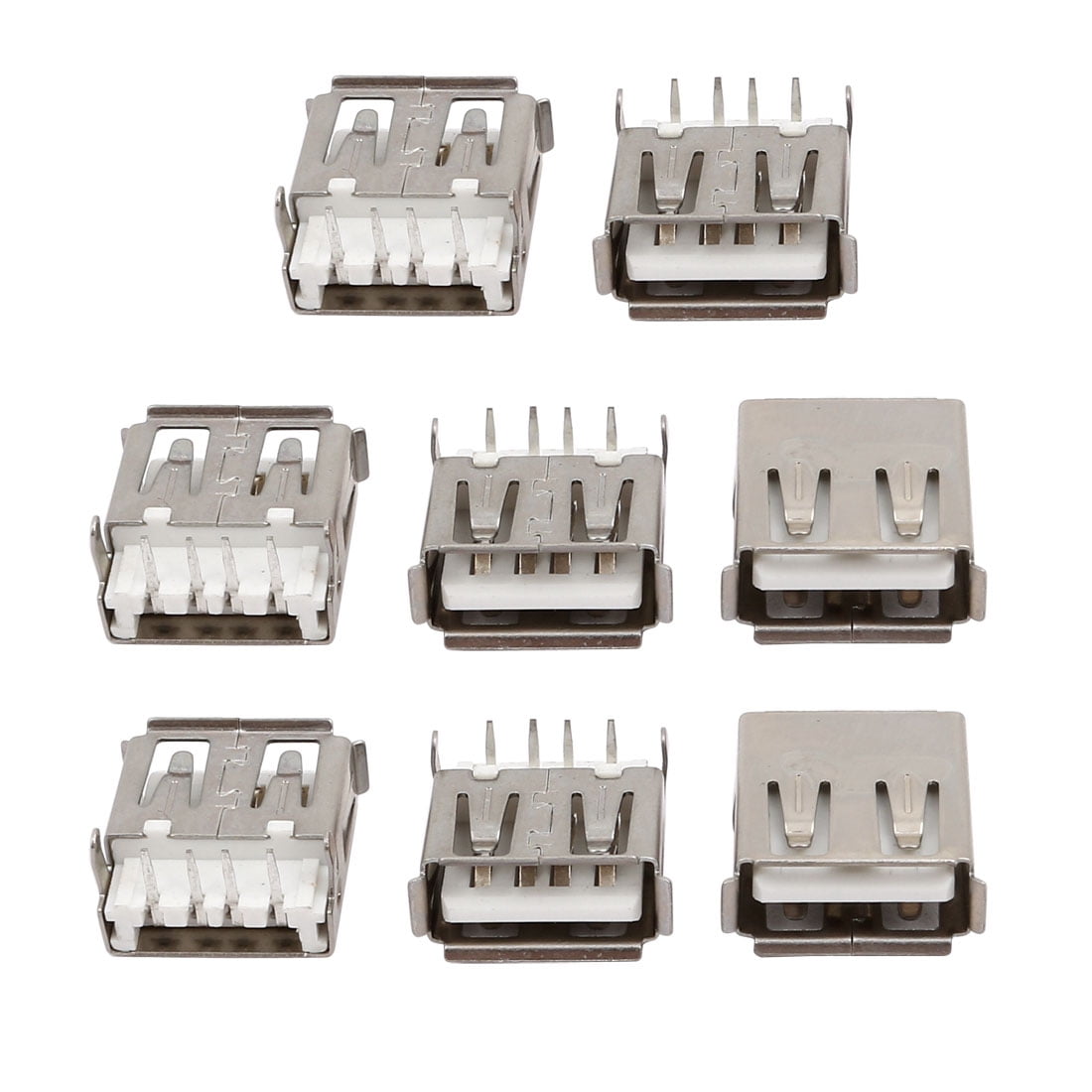 8pcs USB 2.0 Type-A Female Jack 4-Terminals PCB Socket Connector 14.5mm ...