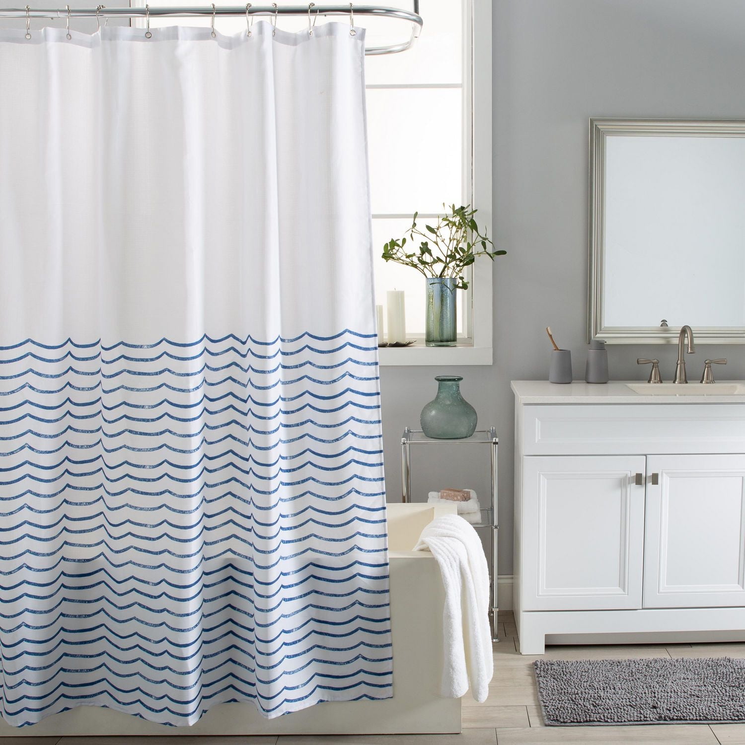 Click here for Moda Waves Shower Curtain 71 Inch prices