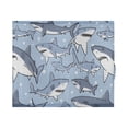 Cartoon Shark Pattern Door Curtain Sheer Privacy Light Filtering Window ...