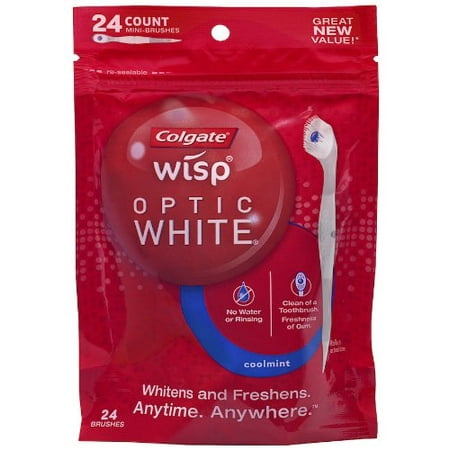 Colgate Wisp Portable Mini-Brush Optic White, Coolmint, 24 Count ...
