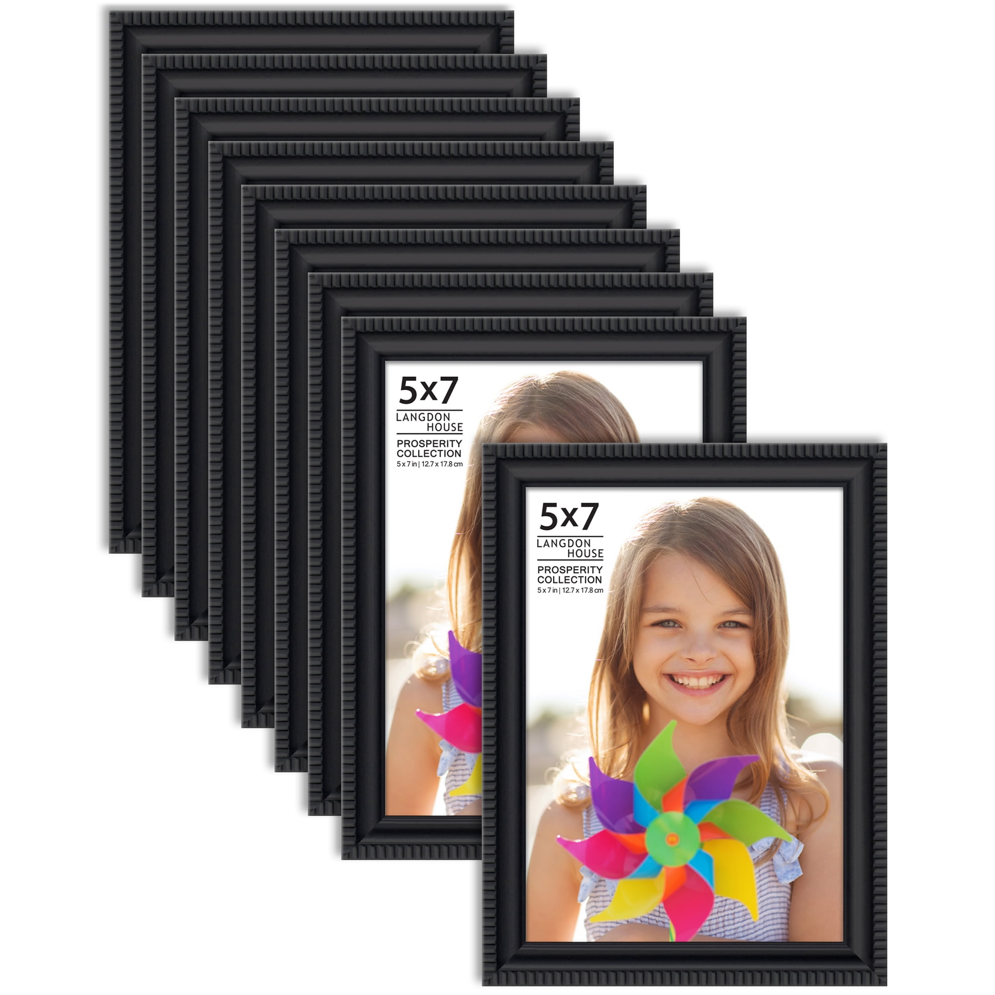 Langdon House 5x7 Black Picture Frames, Shabby-chic Style, 12 Pack ...