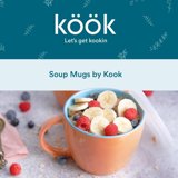 Kook Large 25 oz Ceramic Soup Mugs with Microwave Safe Handles and Lids ...