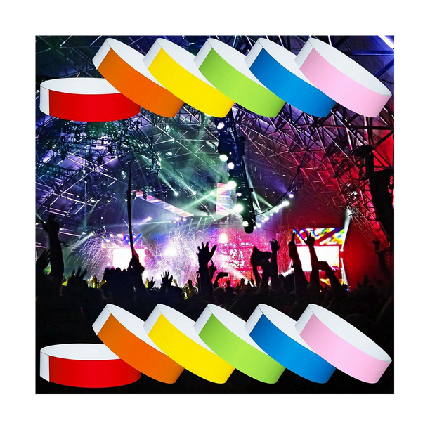 Winyuyby 1200 Pcs Paper for Events Neon Color Concert Identification ...