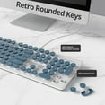 Wired Quiet Membrane Keyboard,Full Size 104-Keys Retro Punk Typewriter ...