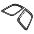 2pcs Front Dashboard Air Vent Wind Outlet Frame Cover Trim Carbon Fiber ...