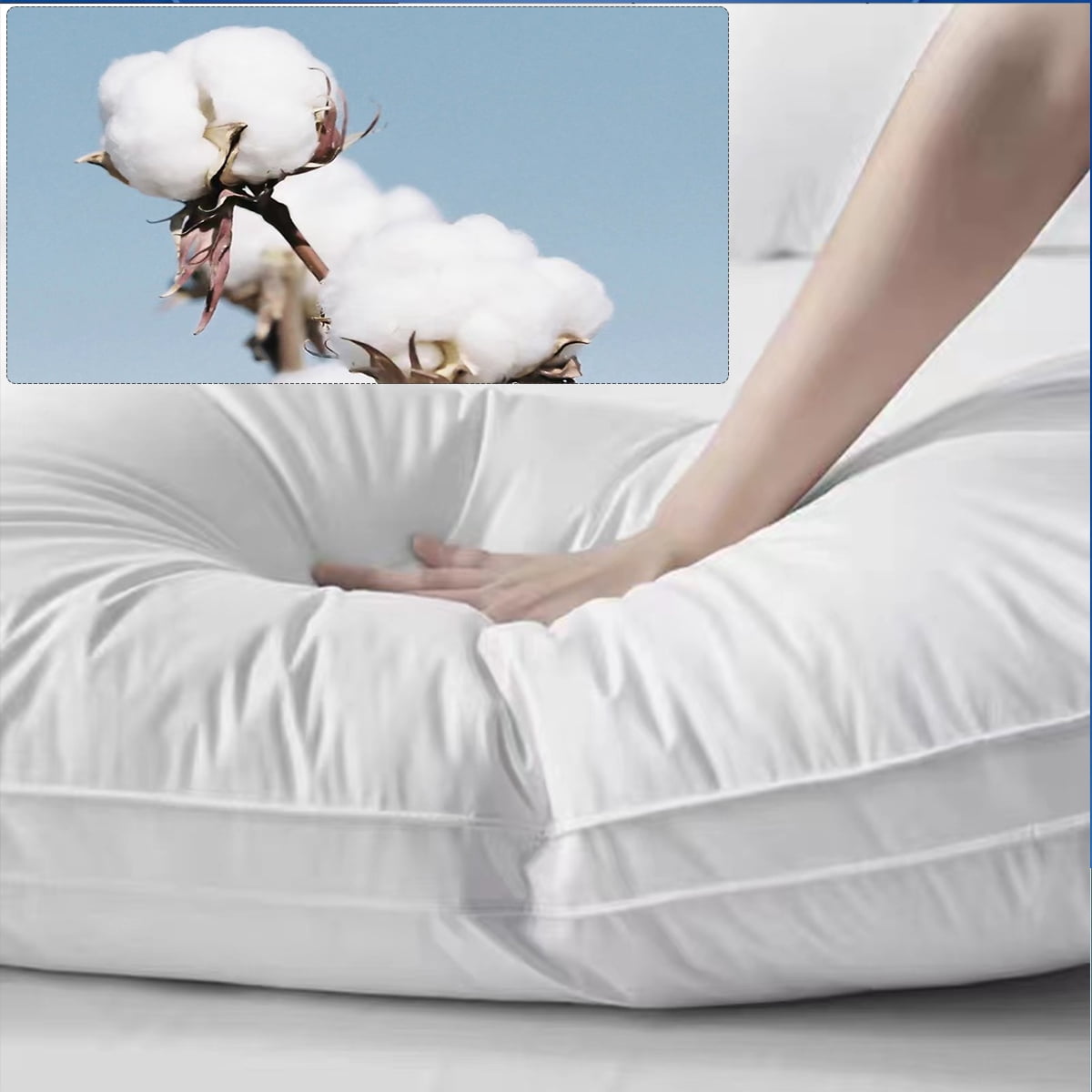 18x18 Inches Pillow Core-100% Cotton Pillowcase-45.72cm Square ...