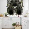 3 Piece Kitchen Curtains and Valances Set Stone Well Cafe Curtains 24 ...