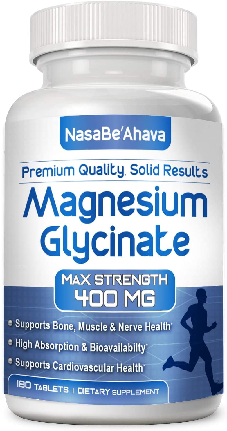 Magnesium Glycinate - 400 mg - 180 Capsules - Walmart.com