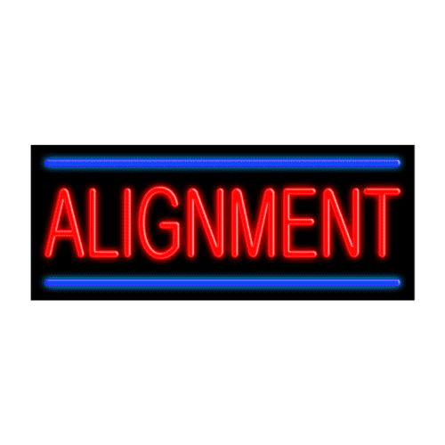 Alignment-Glass Neon Sign Made in USA - Walmart.com