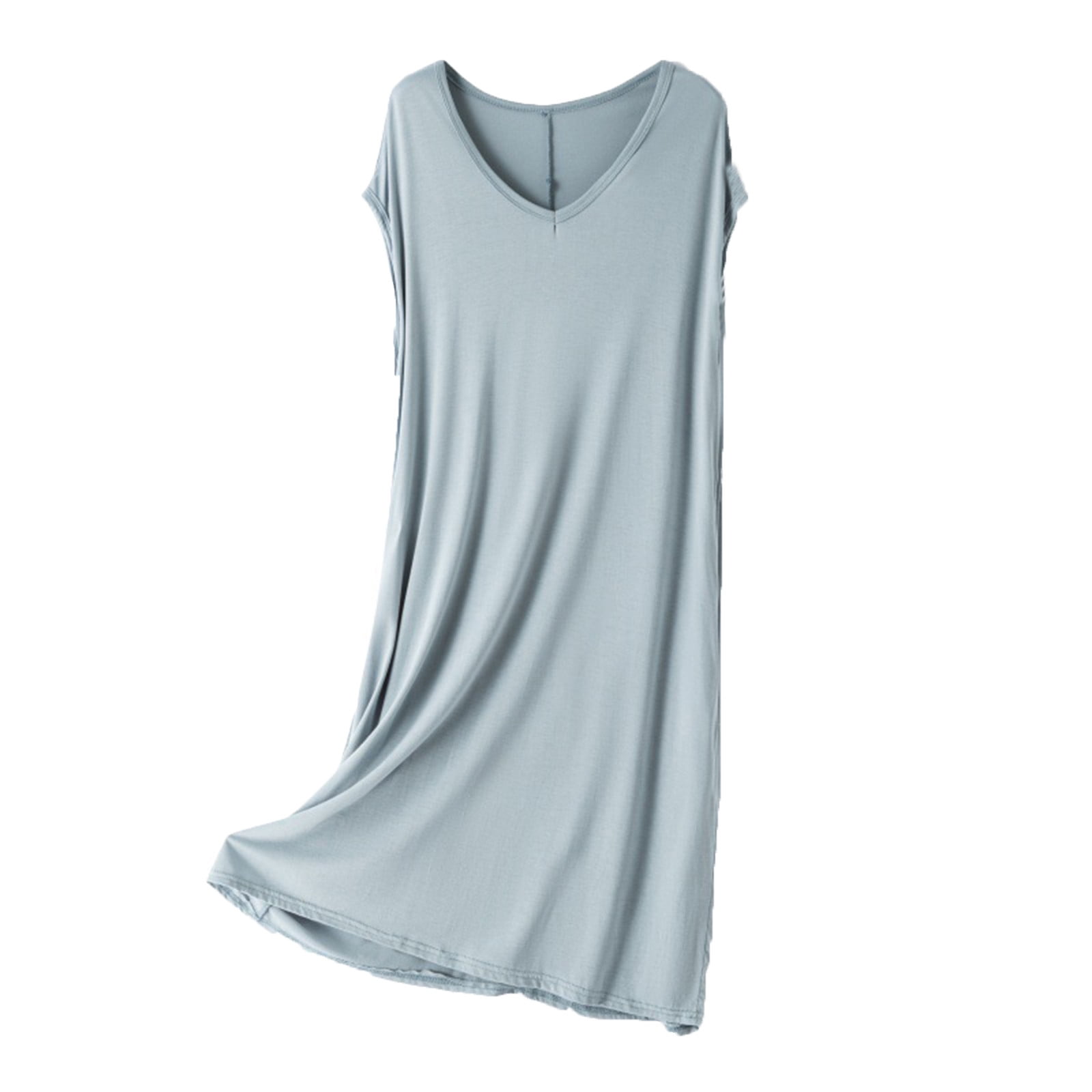 Click here for Hujlwoi Women Basic Nightgown Modal Simple Loose N... prices
