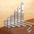 4pc Stainless Steel Corner Brackets Right Angle L Shape Brace Brackets