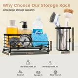 Wetheny Sponge Holder for Kitchen Sink, Kitchen Sink Caddy with Instant ...