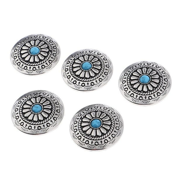 5 Pieces Vintage Buttons Screw Back Flower Round oin Button Rivets ...