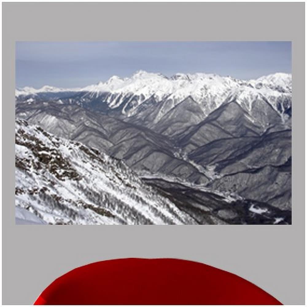 Wallhogs Snowy Mountain Scene Wall Mural - Walmart.com