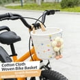 Boys Girls Bicycles Basket Adjustable Soft Rope Woven Tricycle Baskets ...