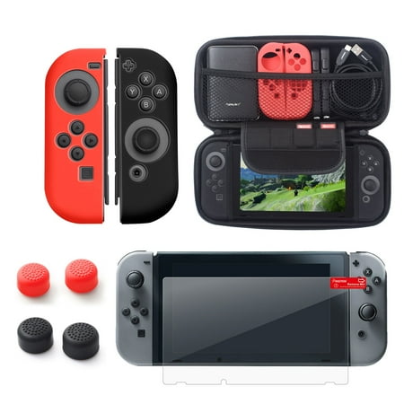 Nintendo Switch 6-in-1 Accessories Bundle Kit, by Insten Carrying ...