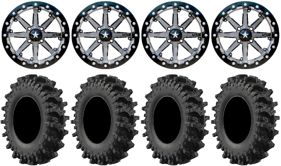 MSA Lok 14" ATV Wheels 28" MotoSlayer Tires Sportsman RZR Ranger ...