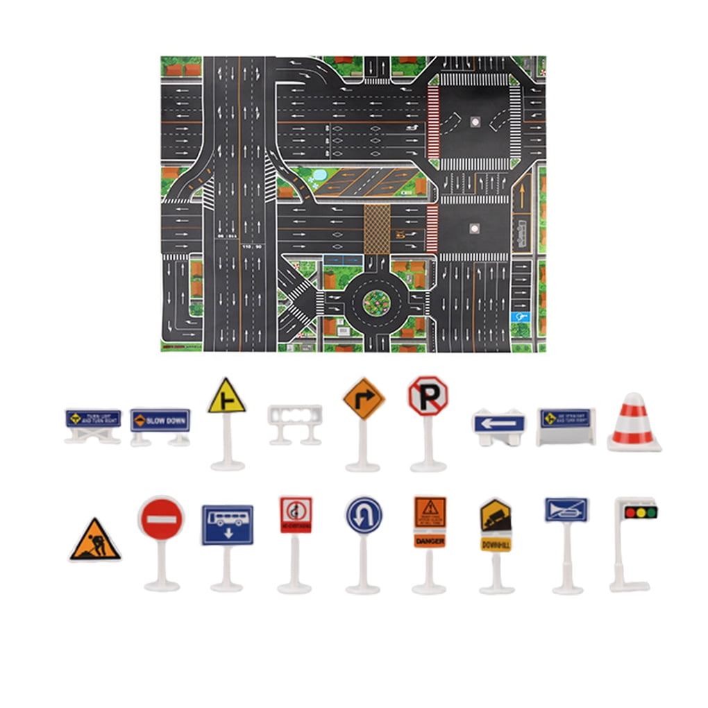 Vogacara Niños DIY Car Parking Map Juguetes con coches Playing Mats ...