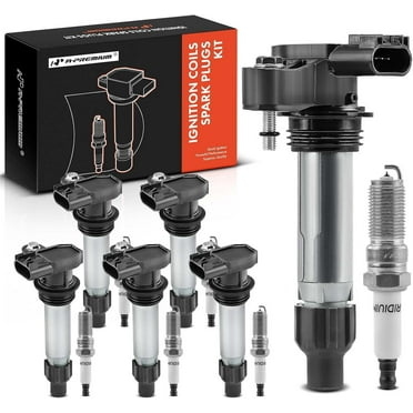 POLARPRA 6PCS UF-569 Ignition Coils Pack & 41-109 Iridium Spark Plugs Compatible with Chevy ...