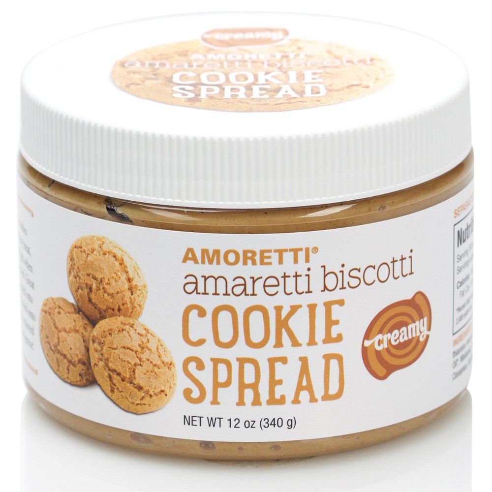 Amoretti Natural Creamy Amaretti Biscotti Cookie Spread, 12 Ounce ...