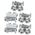 5Pcs UK-10N DIN Rail Mount Guide Terminal Block 800V 76A 10mm2 Cable Gray - Walmart.com