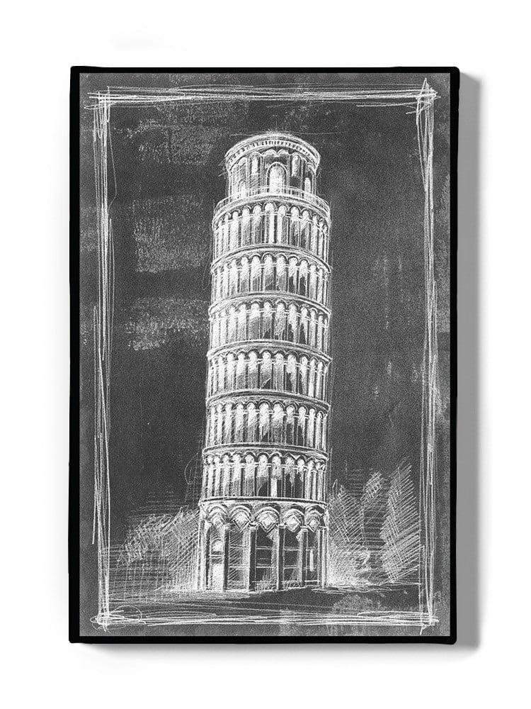 Leaning Tower Of Pisa Sketch Wrapped Canvas -Ethan Harper Designs ...