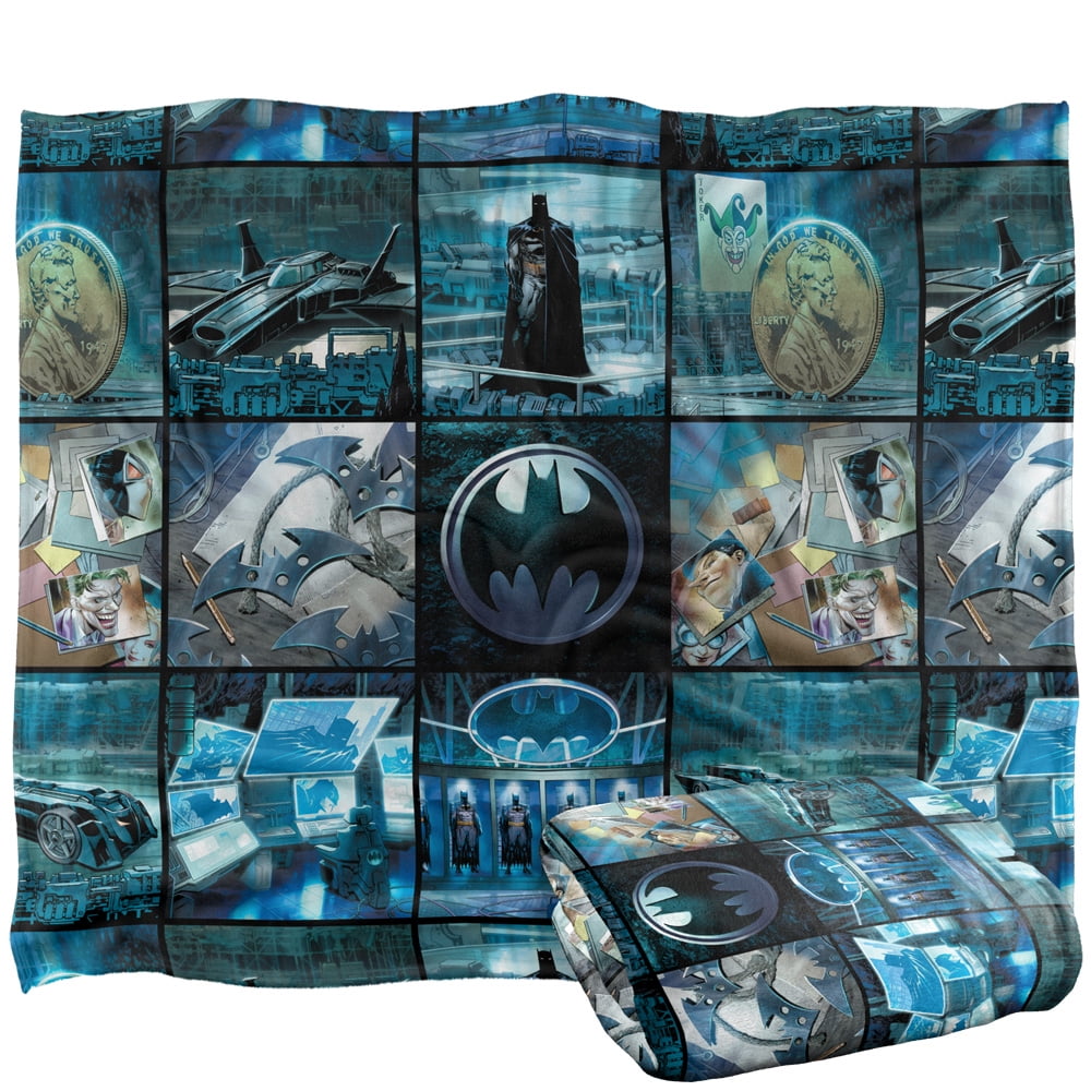 Batman Blanket, 50x60, Batman Batcave Tiles Silky Touch Super Soft ...