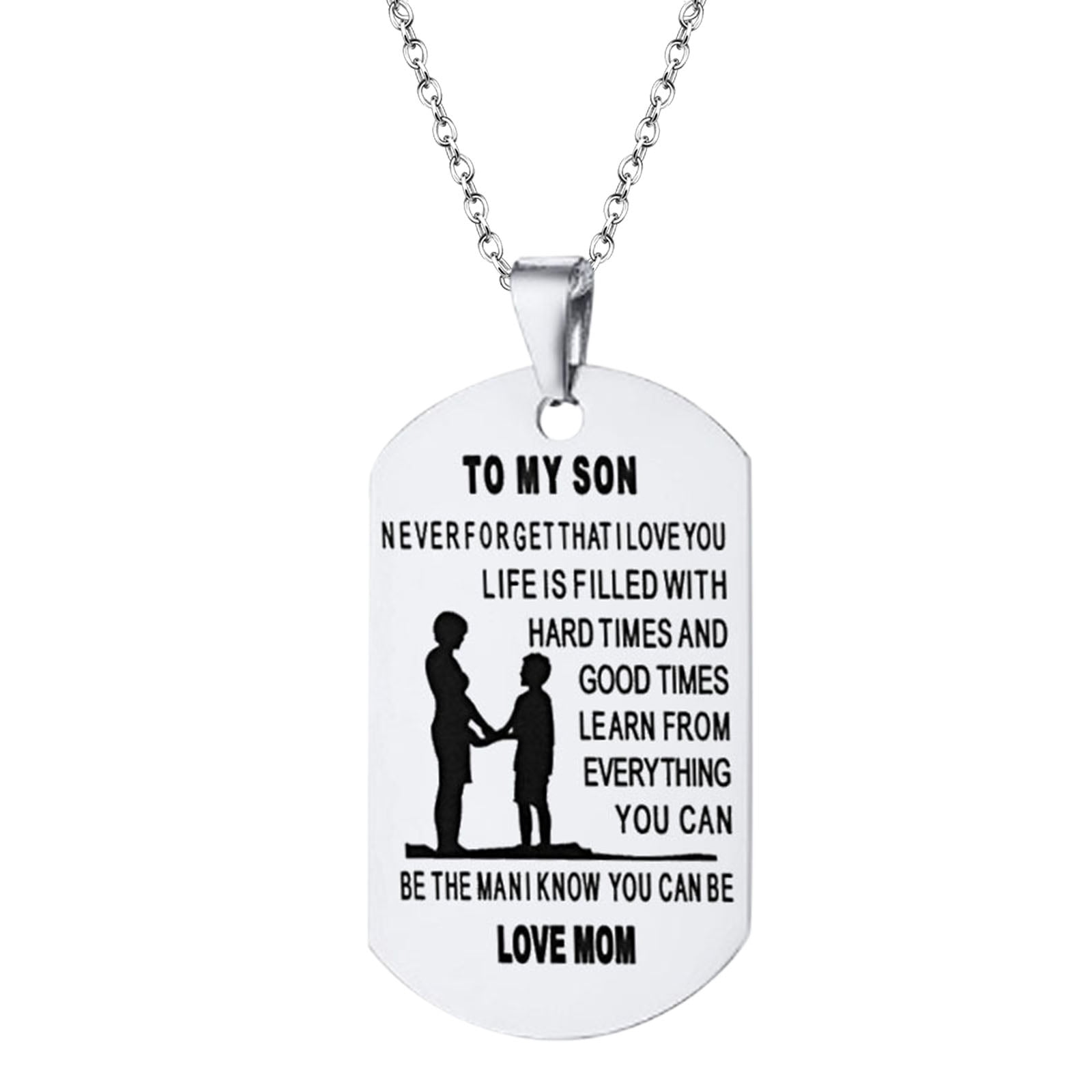 Click here for Yangzheee To My Son Dad Mom Letter Necklace Good L... prices