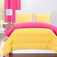 Crayola Hot Magenta and Laser Lemon Reversible Comforter Set - Walmart.com