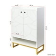 Shoe Storage Cabinet, Modern Freestanding Shoe Cabinet with Open Shelf ...