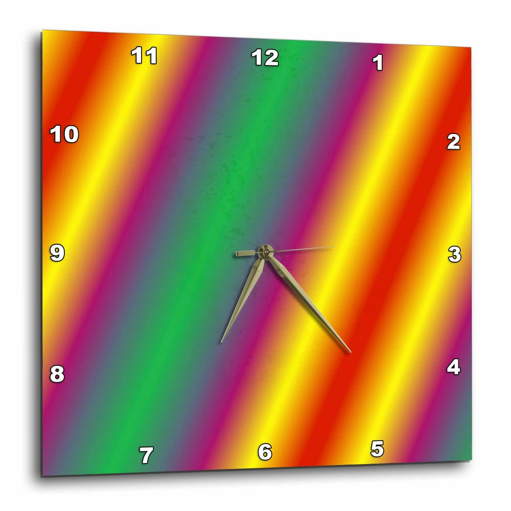 3dRose Neon Rainbow - Wall Clock, 10 by 10-inch - Walmart.com - Walmart.com