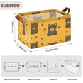 Bear Yellow Pattern Collapsible Storage Bin Open Home Shelf Basket ...