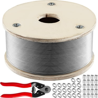 BENTISM T304 Stainless Steel Cable Steel Wire Rope 1/16" 328 ft 7x7 ...