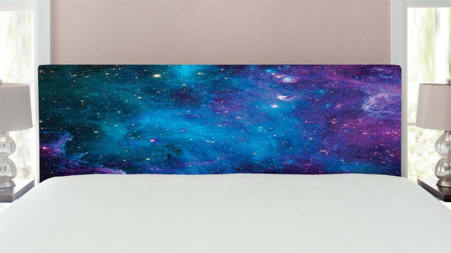 Outer Space Headboard, Galaxy Stars in Space Celestial Astronomic ...