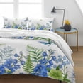 4 Piece Duvet Cover Set Full, Spring Flower Leaf Butterfly Soft ...