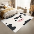 Cartoon Cow Print Area Rug, Cute Animal Pattern Carpet, Washable Non ...