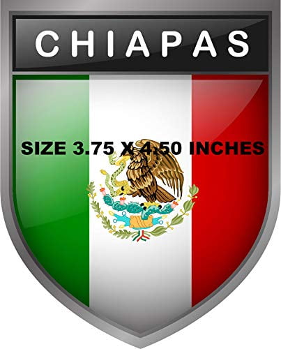 Mexican Flag Sticker Decal (PACK OF 2), Chiapas State, Bandera de Mexico - Walmart.com