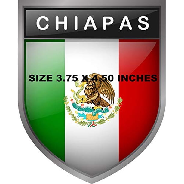 Mexican Flag Sticker Decal (PACK OF 2), Chiapas State, Bandera de ...