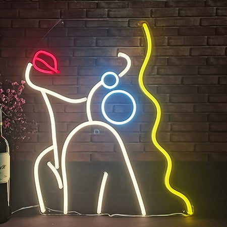 SAYDY Goddess Sexy Lady LED Neon Sign Lights, for Beer, Bar, Nightclub ...