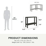 Ameriwood Home Glyndon Wrap-Around Sofa Accent Tables Set of 2 ...