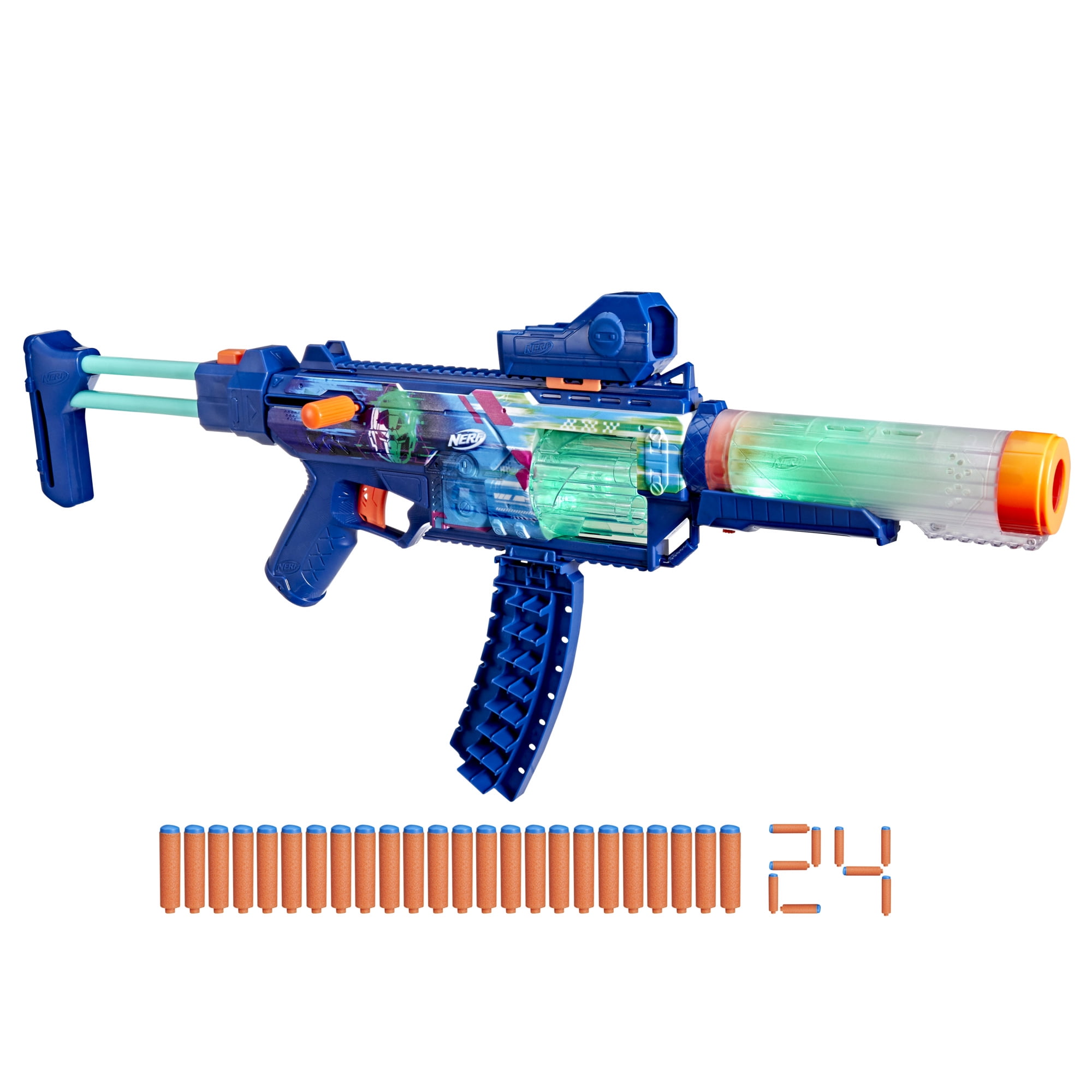 Click here for Nerf Loadout Cyberlight Ghost Blaster And N1 Darts prices
