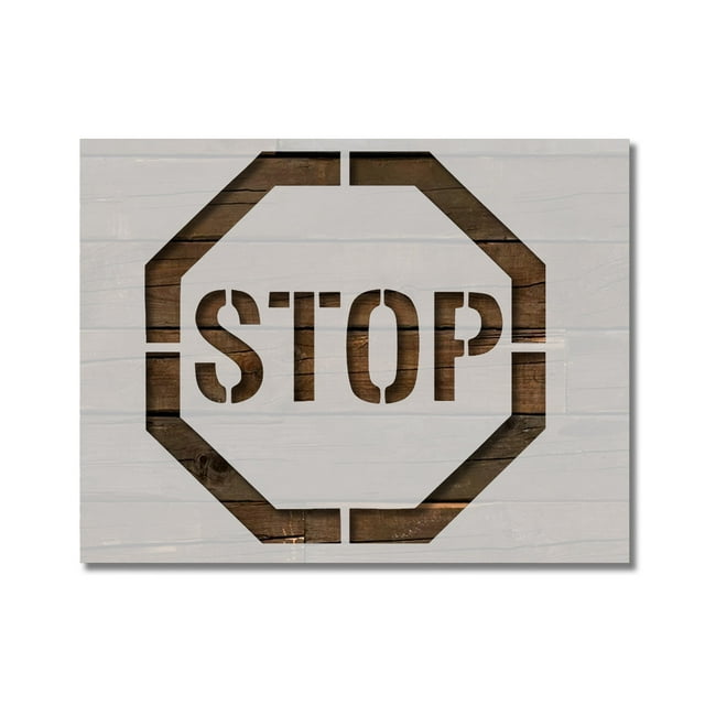 Stop Sign Stencil Template Reusable 8.5 x 11 for Painting on Walls ...