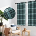 Blue and White Checkered Pattern Blackout Curtains,Triple Weaved Fabric ...
