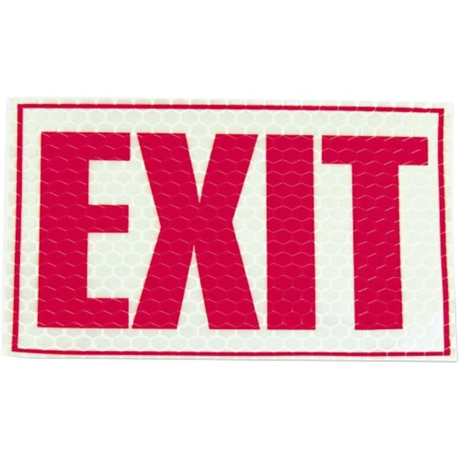 Exit Sign, Glow In Dark, .174 in. x 9.75 in.,7.75 in., Red- White ...