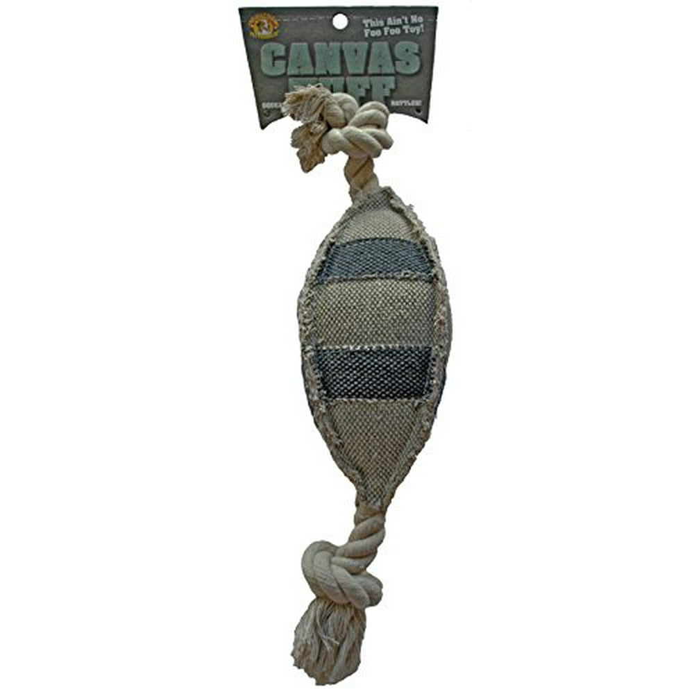 Amazing Pet Canvas Tuff Dog Toy Football with Rope Large - Walmart.com ...