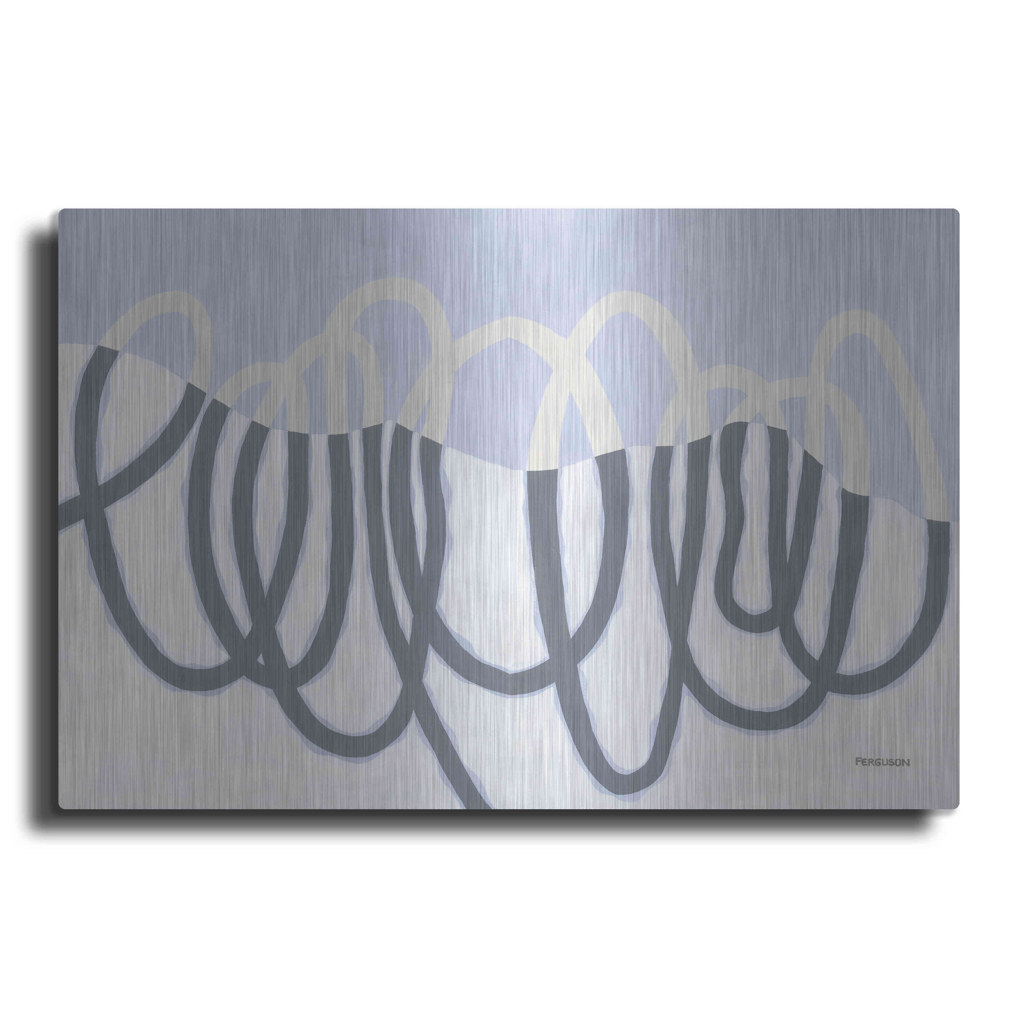 Luxe Metal Art 'Loops III' by Kathy Ferguson, Metal Wall Art, 24"x16 ...