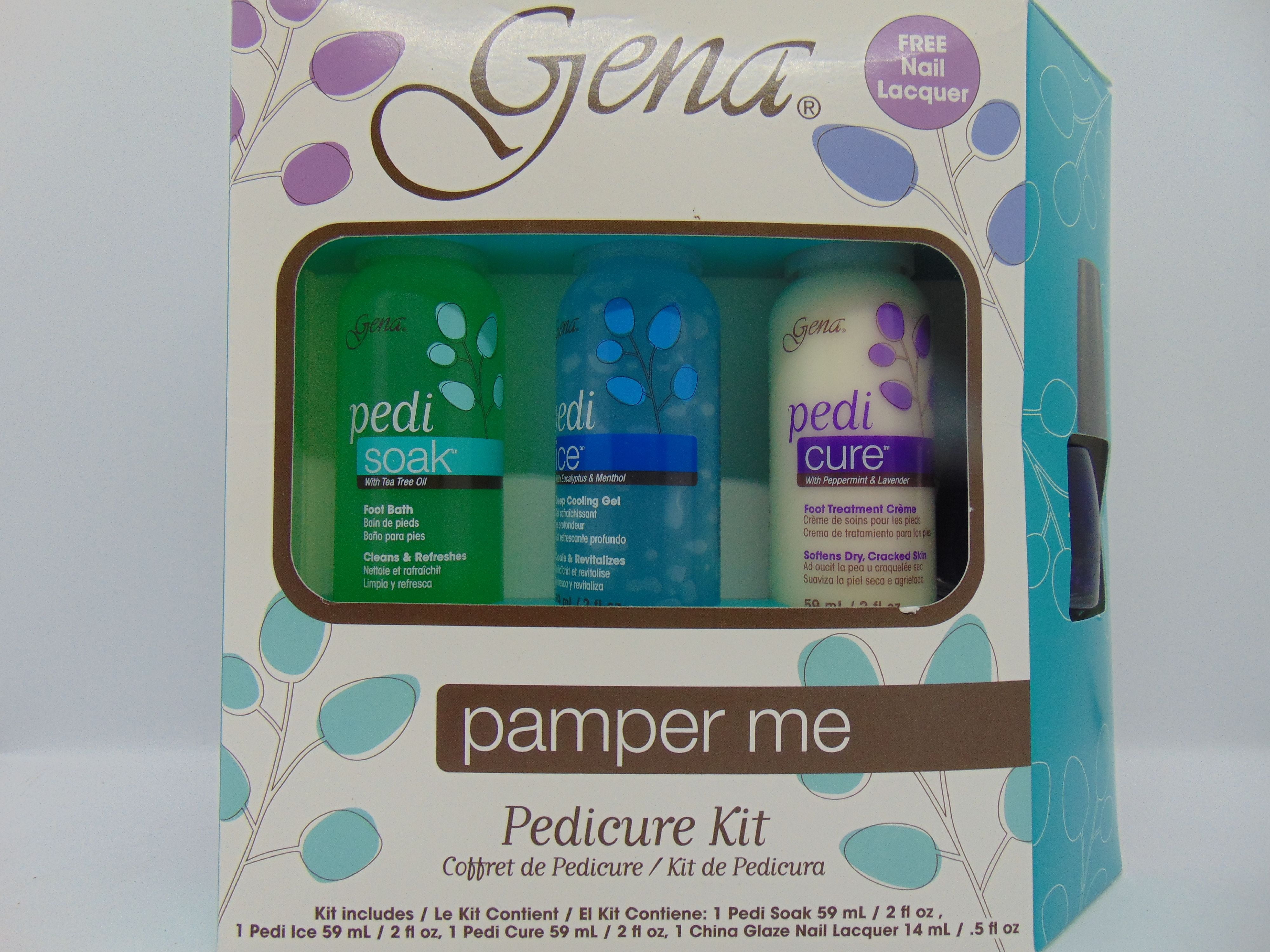 GENA Pamper Me Pedicure Kit with Free Nail Lacquer Coconut Kiss ...